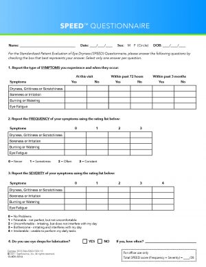 SPEED Questionnaire | Contact Lens Update