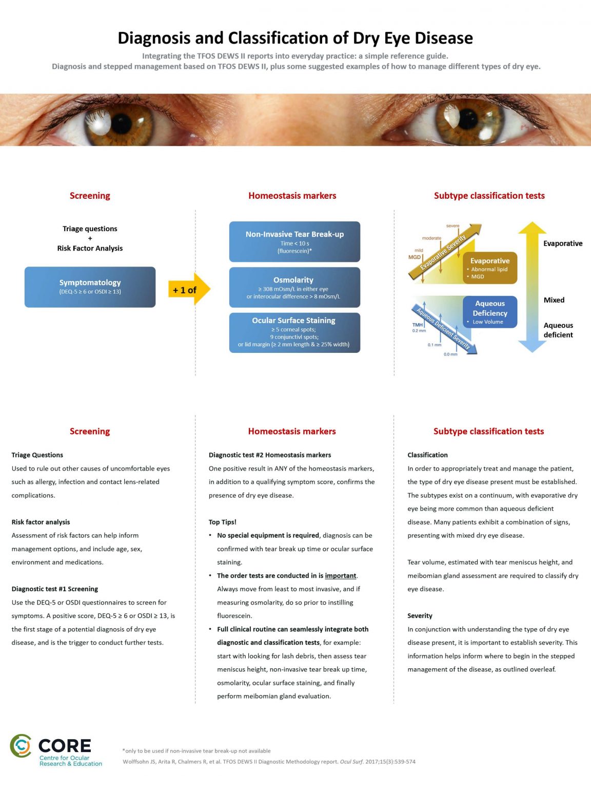 Practitioner Reference: Diagnosis and classification of dry eye disease ...