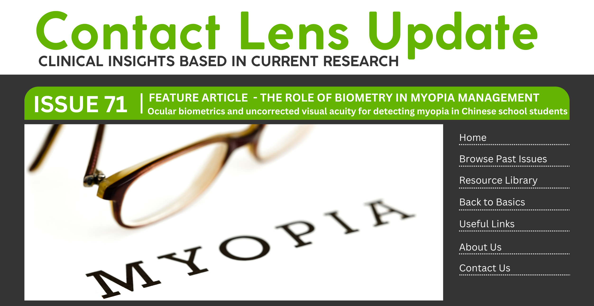 Article Review: Ocular biometrics and uncorrected visual acuity for ...