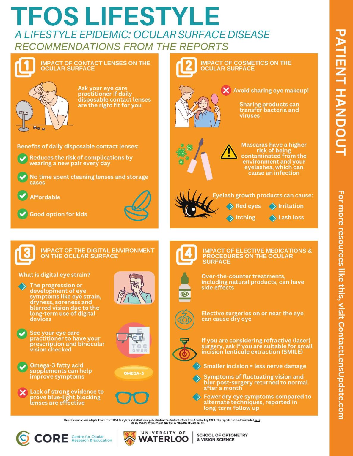 Patient Handout – TFOS Lifestyle Recommendations | Contact Lens Update